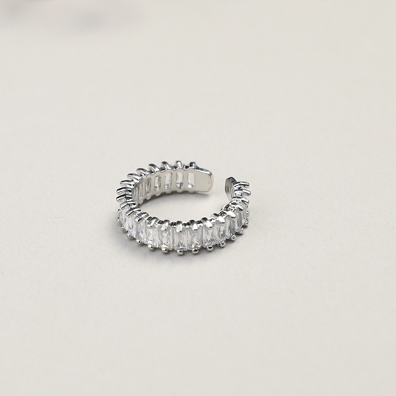 18K Gold Gemstone Titanium Steel Ring | High-End Adjustable Open Design ...